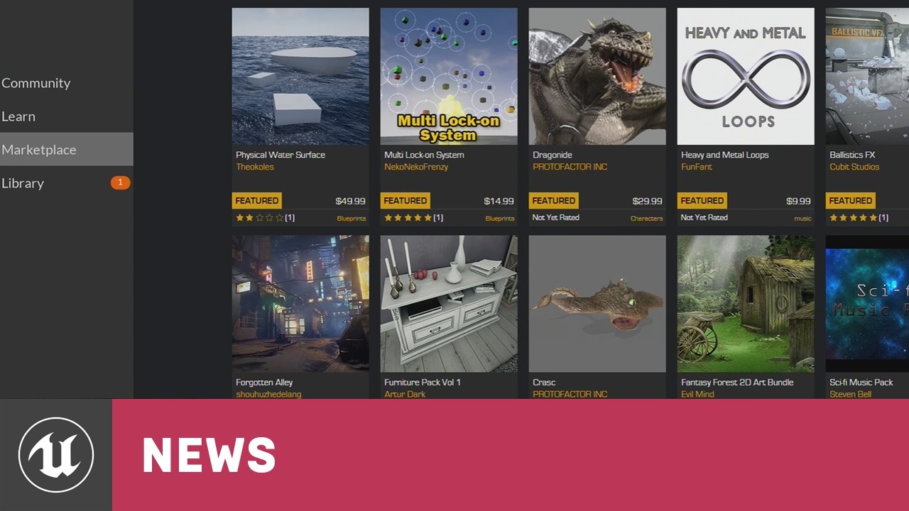Epic's Unreal Engine Marketplace: New 88/12 Rate!