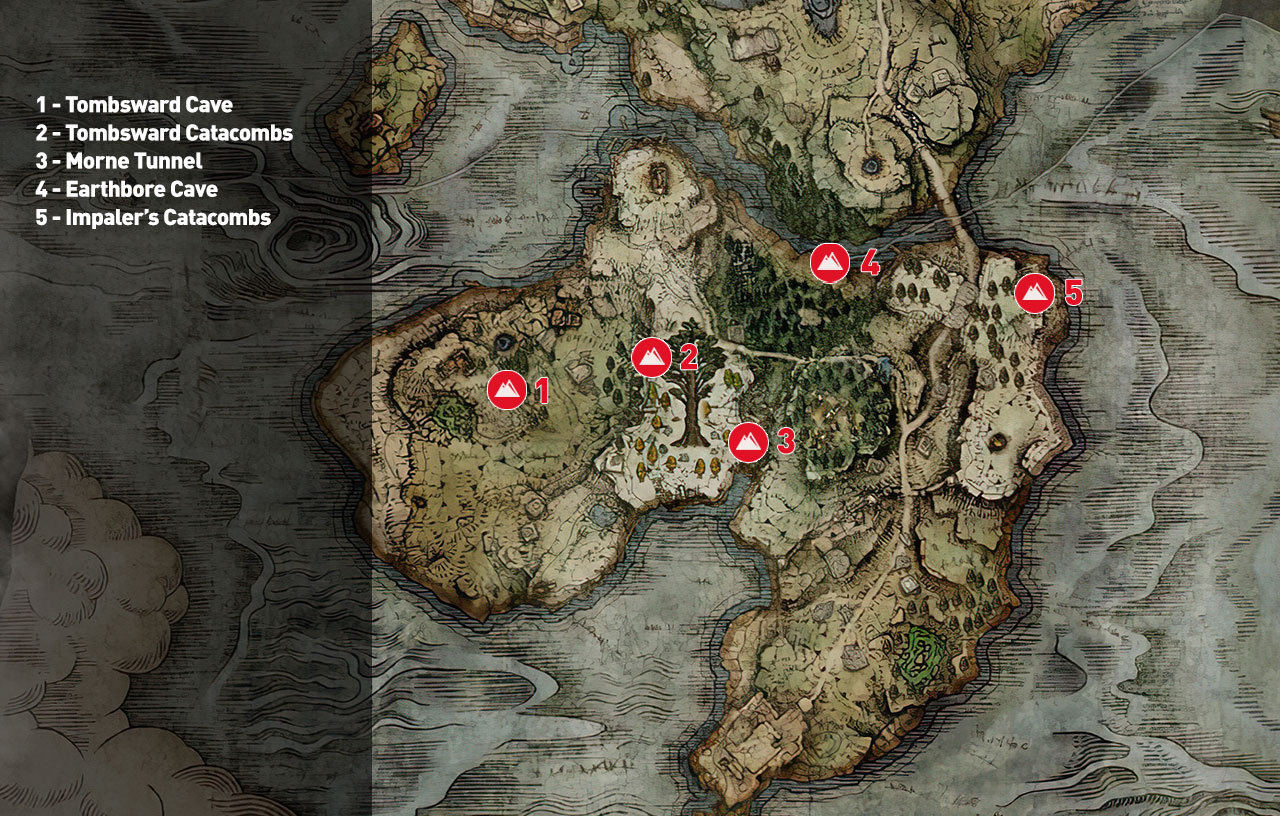 Elden Ring Guide: Weeping Peninsula Dungeon Locations