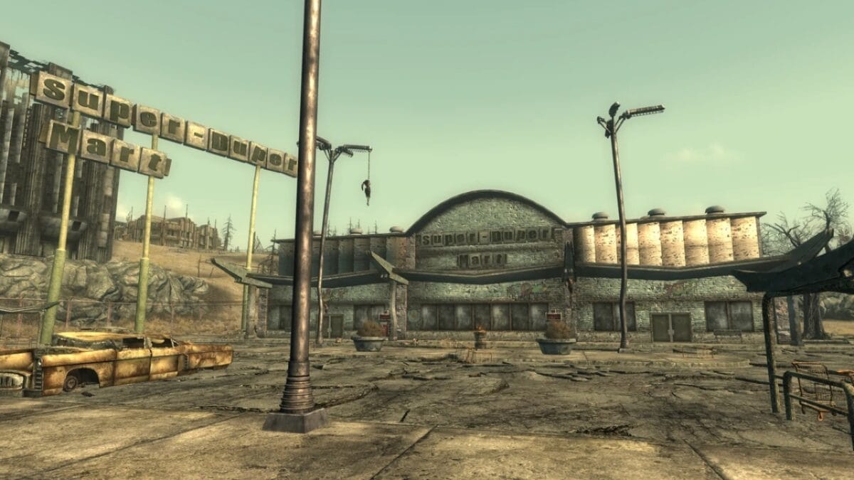 Iconic Super Duper Mart in Amazon's Fallout Series